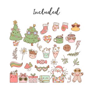 Groovy Retro Christmas Clipart Hippie Christmas Flower Merry Christmas ...