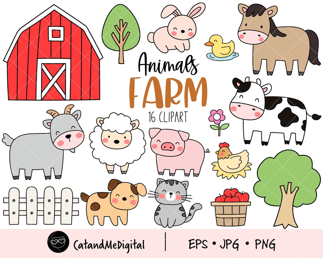 Animals Farm Clipart Cute Farm Animals Farm Clipart Animal Clipart Farm ...