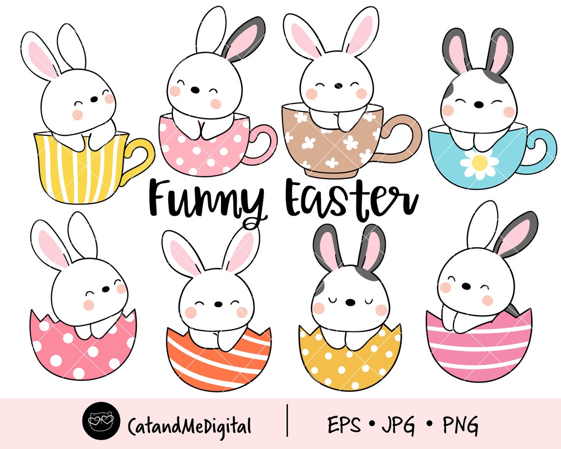 Bunny Easter Clipart Easter Clipart Baby Bunny Png Bunny - Etsy