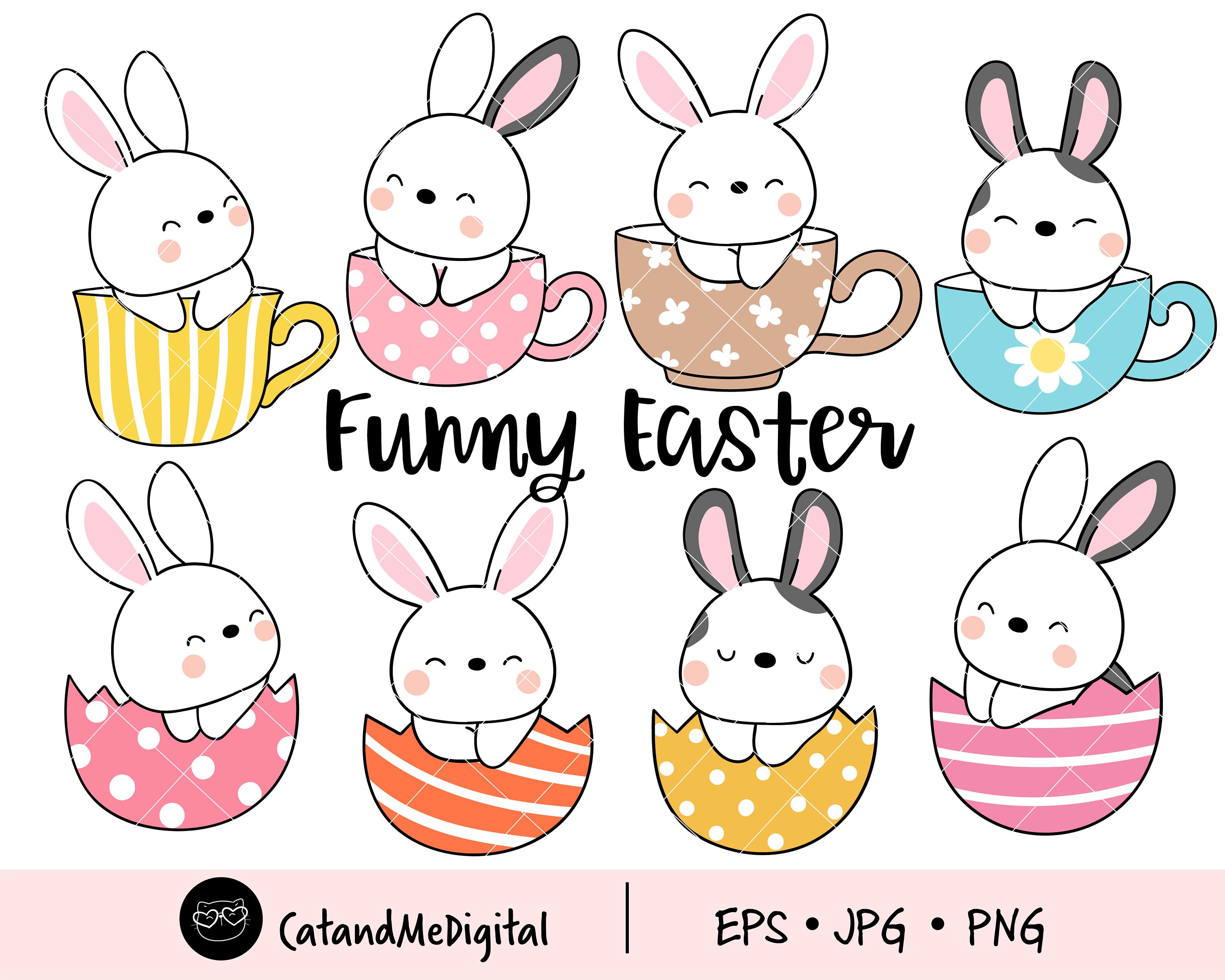 Bunny Easter Clipart Easter Clipart Baby Bunny Png Bunny - Etsy