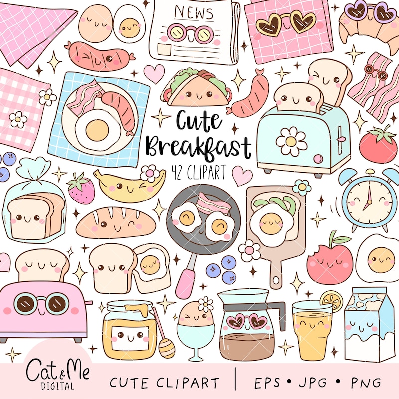 Kawaii Breakfast - Etsy