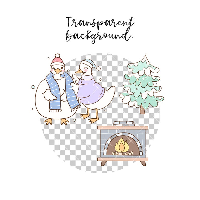 Cozy Winter Goose Clipart, Christmas Goose Clipart, Silly Goose Clipart ...