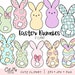 Easter Bunny Clipart Bunny Peeps Png Groovy Retro Bunny Clipart ...