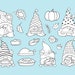 Thanksgiving Gnomes Digital Stamp Autumn Clipart Fall Clipart ...