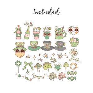 Groovy Retro St Patricks Day Clipart Spring Clipart Lucky Day Png ...