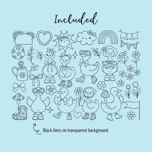 Spring Silly Goose Digital Stamp Spring Coloring Silly Goose Stamp ...