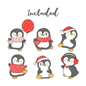 Penguin Clipart Christmas Clipart Bird Clipart Arctic Animal Png Winter ...