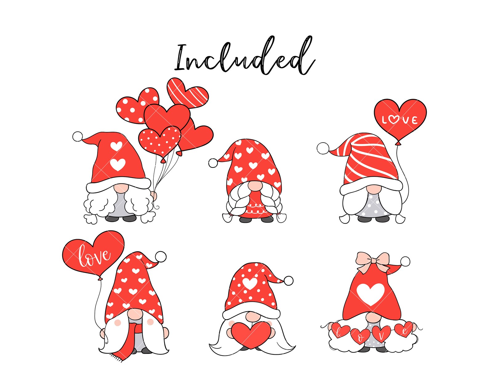 Sweet Valentine Clipart Gnome Clipart Valentine Clipart Love - Etsy