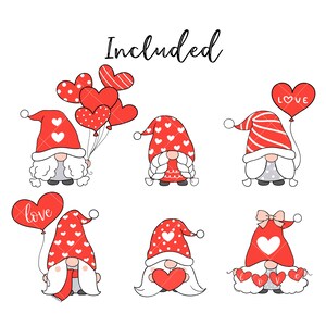 Sweet Valentine Clipart Gnome Clipart Valentine Clipart Love Heart ...