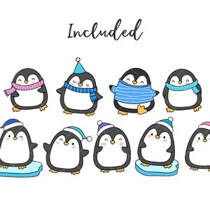 Winter Penguins Clipart Bird Clipart Arctic Animal Png Winter Animals ...