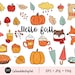 Doodle Autumn Clipart Fall Clipart Thanksgiving Png Pumpkin Clipart ...