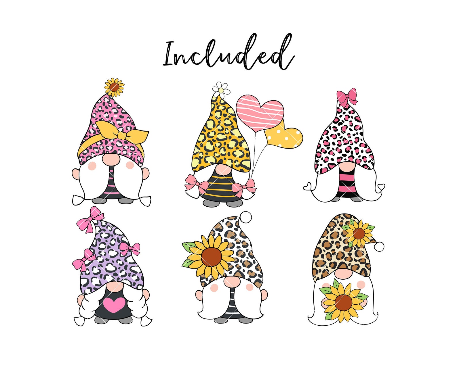 Leopard Print Gnomes Clipart Leopard Gnome Png Leopard Sublimation ...