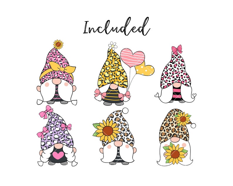 Leopard Print Gnomes Clipart Leopard Gnome Png Leopard - Etsy