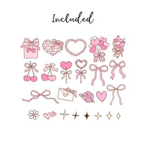 Coquette Valentine Clipart Girly Valentine's Day Pink Bow Valentine Png ...