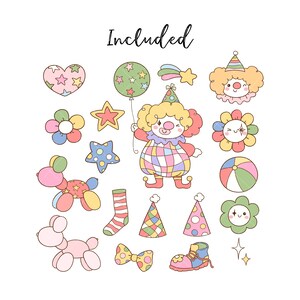 Retro Clowncore Clipart Groovy Clown Clipart Kidcore Aesthetic Png ...