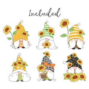 Sunflower Gnome Clipart Png Summer Gnomes Nordic Gnomes Spring Clipart ...