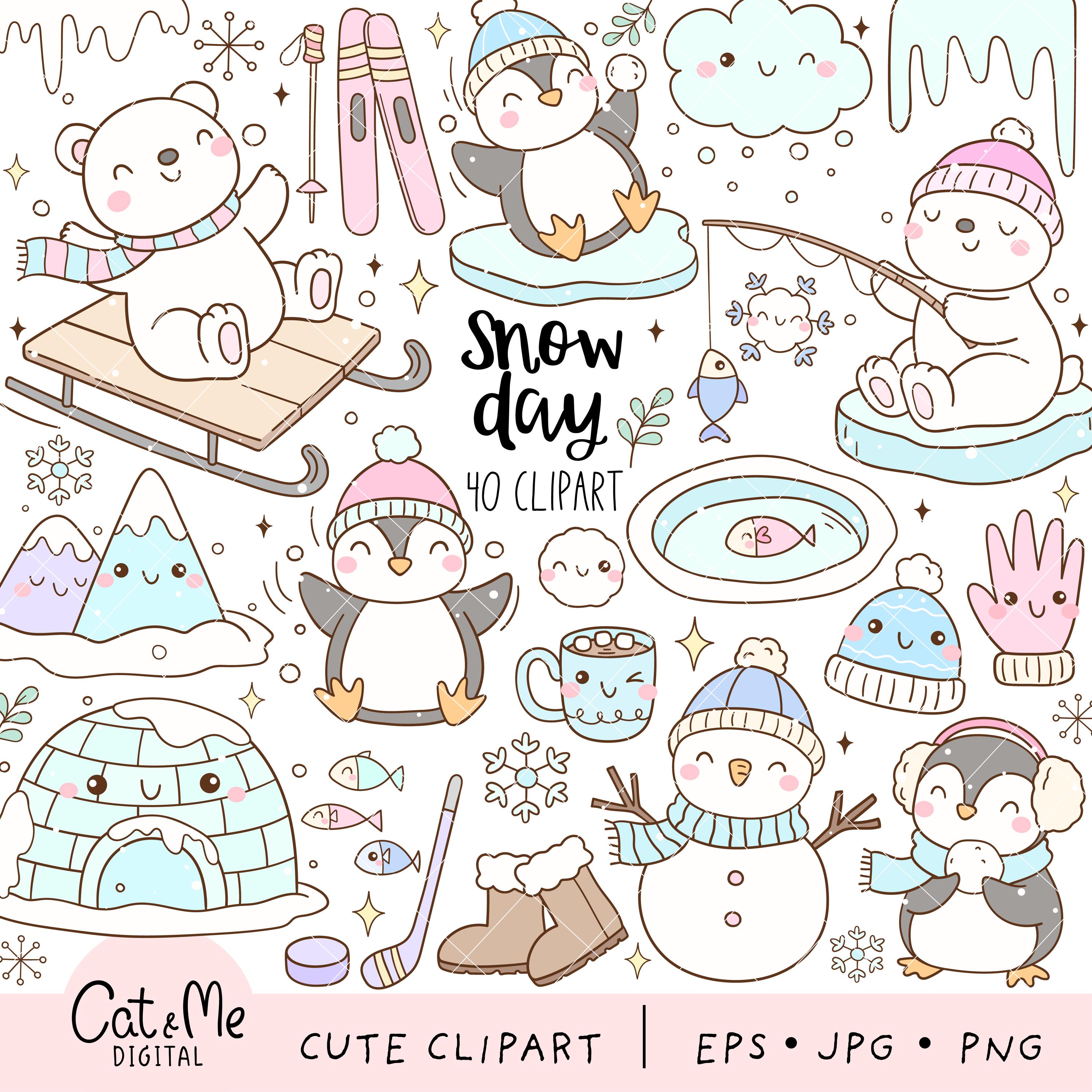 Snow Day Clipart, Cozy Winter, Christmas Png, Winter Things, Snowy ...