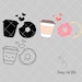 Coffee Donut Svg Donut Clipart Coffee Clipart Coffee Cup Svg Couple ...