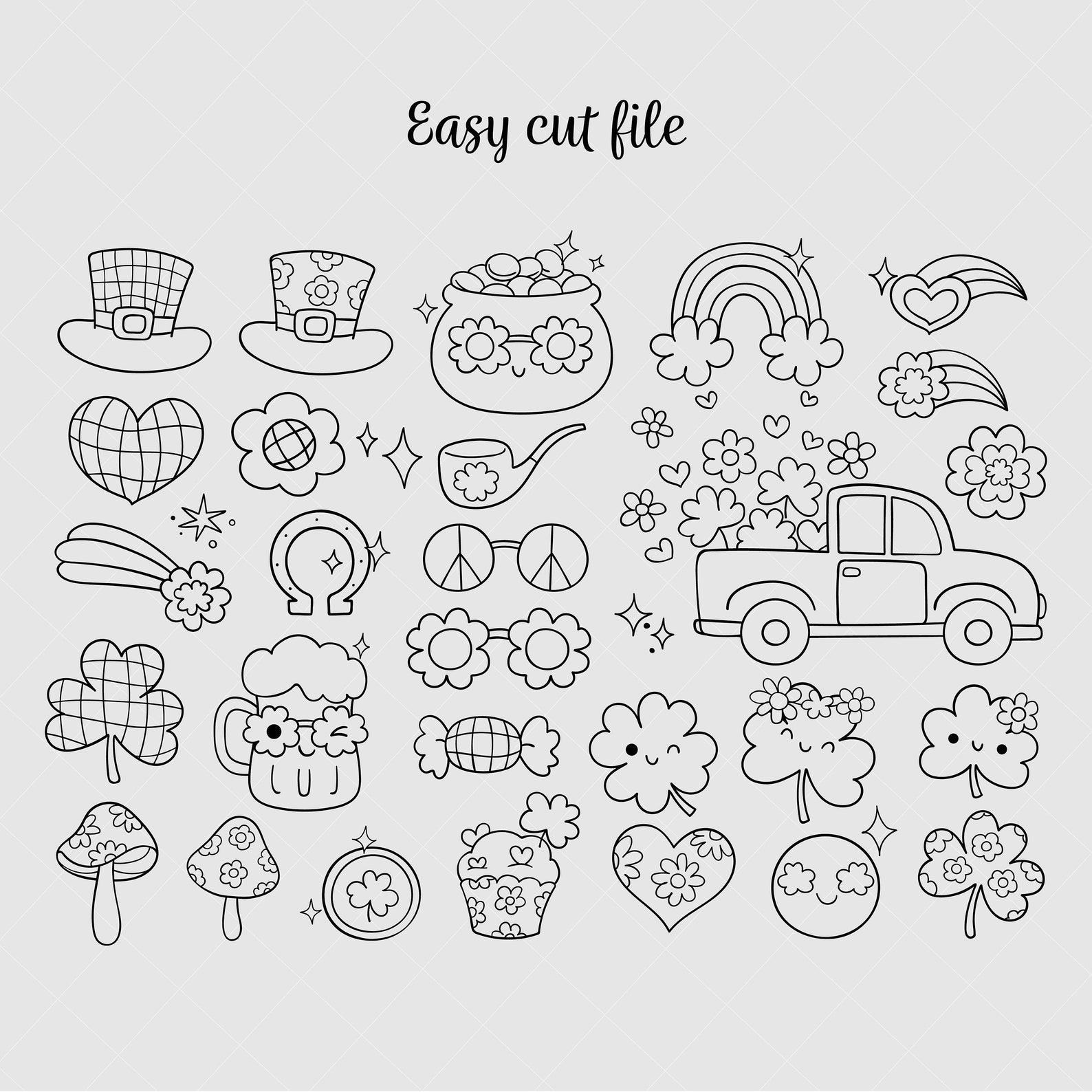 Doodle Groovy St.patrick's Day Svg Retro St Patricks Svg Retro Spring ...