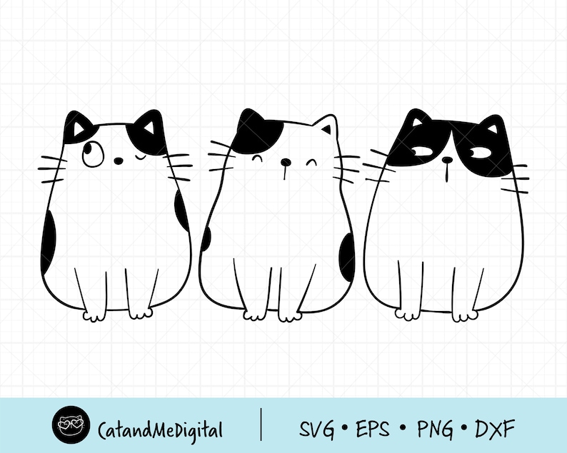 Cat Svg Cut File Funny Cats Kawaii Kitten Cute Cat Shirt Cat - Etsy