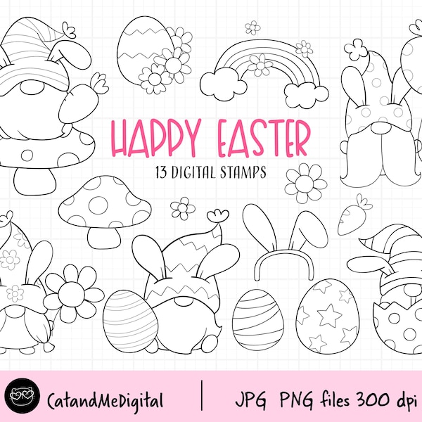 Easter Bunny Stamp - Etsy