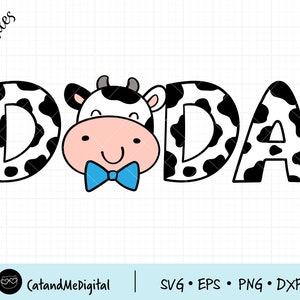 Cow Dada Svg Dada Cowprint Svg Cow Boy Svg Dad Shirt Svg Farm Birthday ...
