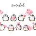 Penguin Valentine Clipart Valentine Clipart Watercolor Animal Clipart ...