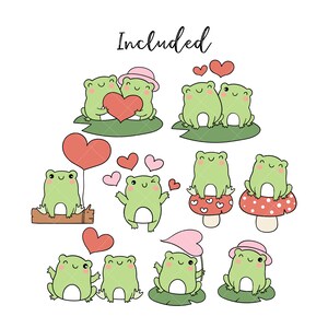 Valentine Frog Clipart Couple Frog Clipart Love Frog Clipart Love Heart ...