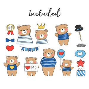 Daddy Bear Clip Art Father Day Clipart Bear Family Clipart Dad Clipart ...