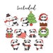 Christmas Panda Clipart Panda Bear Clipart Holiday Panda Clipart ...
