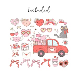 Groovy Valentine Clipart Retro Valentine's Day Clipart Hippie Love Png ...
