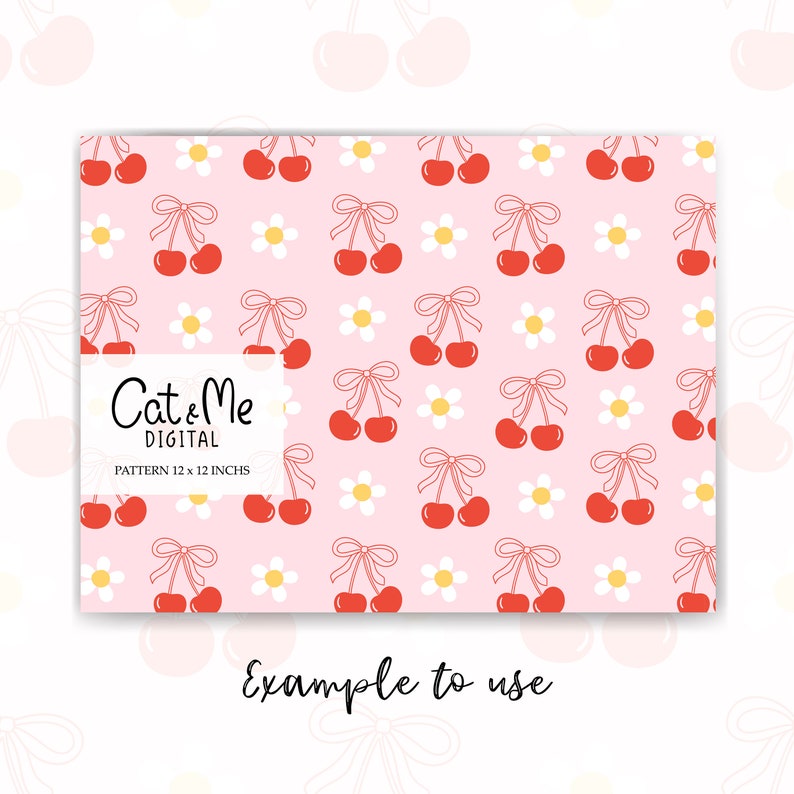 Cherry Seamless Pattern Cherry Retro Pattern Fruit Repeat Pattern ...