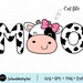Moo Cow Girl Svg Face Cow Svg Cow Print Svg Cow Birthday Svg Birthday ...