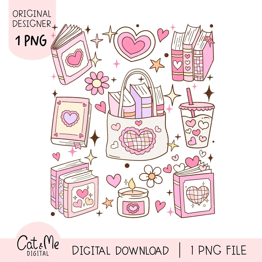 Valentine Bookish Png Groovy Bookish Png Cozy Readers Png Cozy Bookish ...