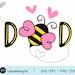 Dad Bee Svg Bee Svg Bumble Bee Daddy Bee Svg Heart Bee Svg Baby Shower ...