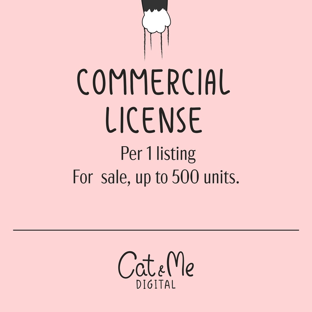 Standard Commercial Use License - 500 Units - Etsy