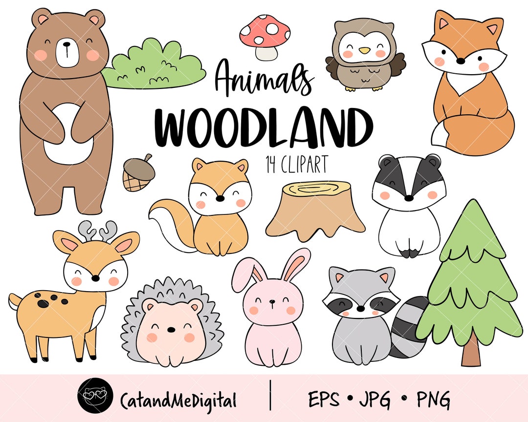 Woodland Animal Clipart Animal Clipart Forest Animal Clip Art Woodland ...