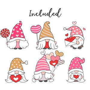 Valentine Gnome Clipart Gnome Clipart Valentine Clipart Love Heart ...