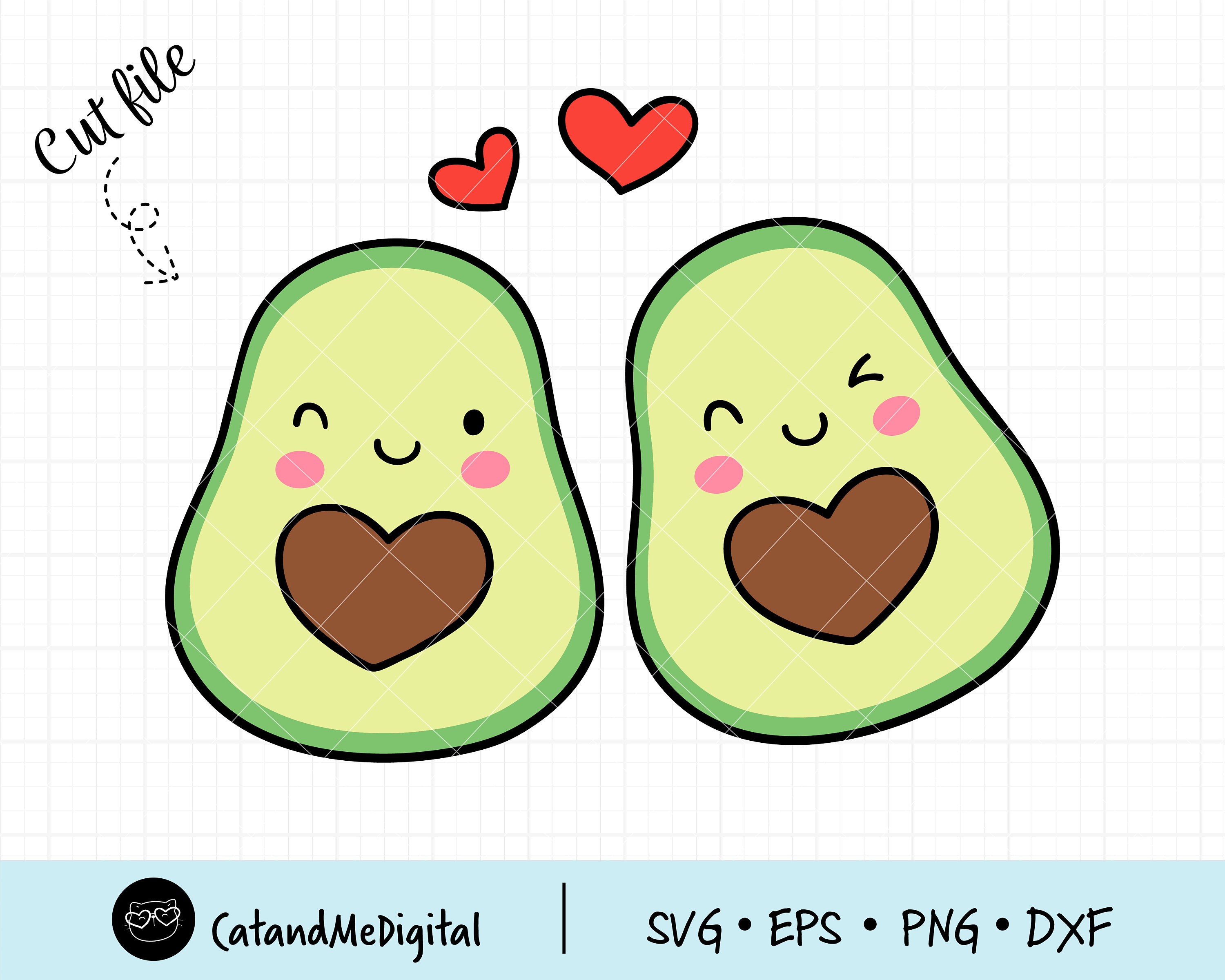 Avocado Love Svg Avocado Clipart Couple Love Cute Fruit Svg - Etsy
