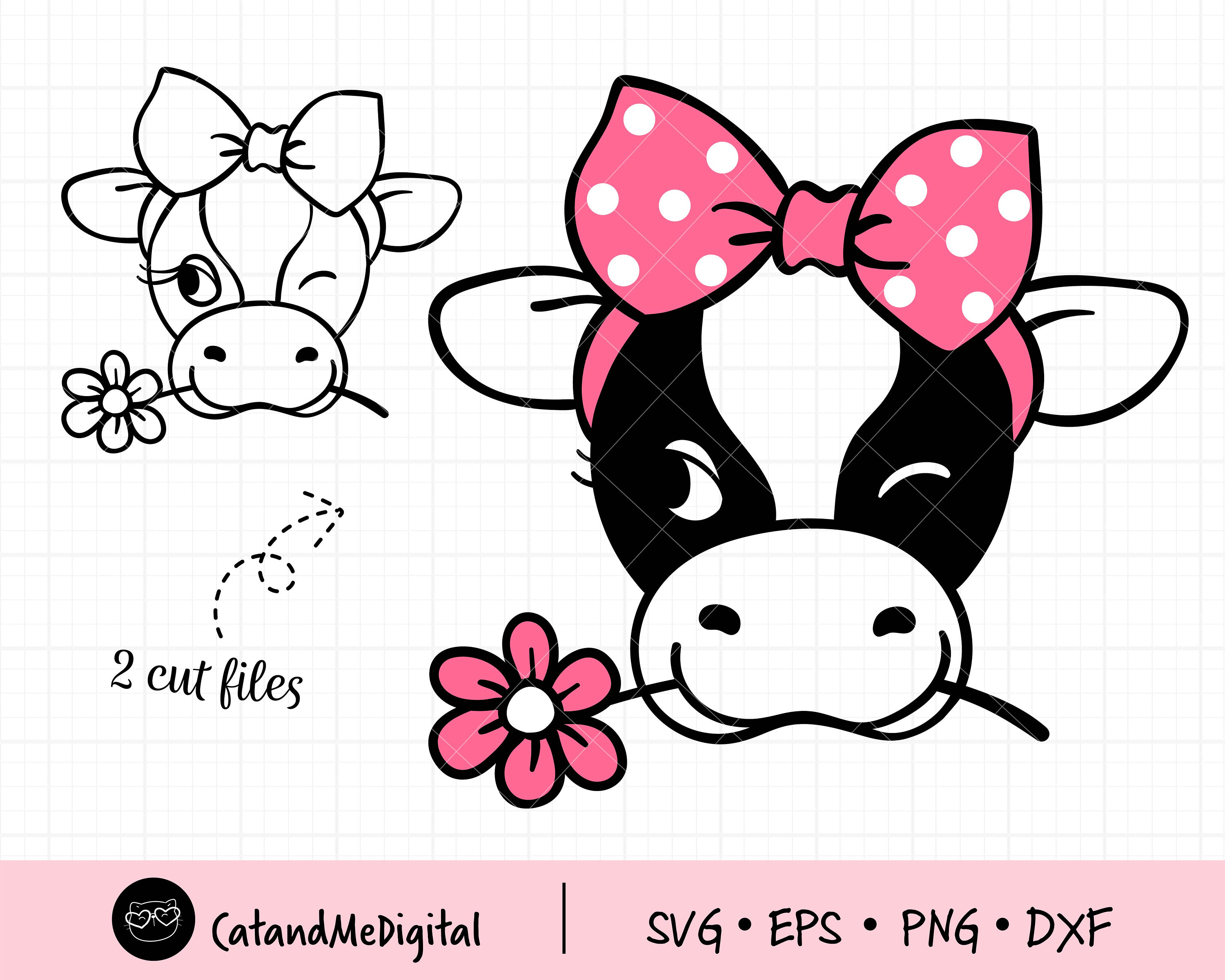 Cow With Bandana Svg Face Cow Svg Cow Clipart Cowgirl Svg Kids Cut File ...