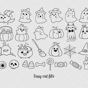 Doodle Halloween Svg Ghost Svg Halloween Svg Ghost Clipart Halloween ...