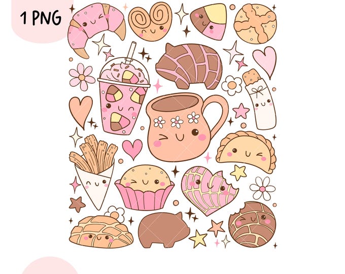 Mexican Pastries PNG, Mexican Pan Dulce Clip Art, Concha Clip Art ...