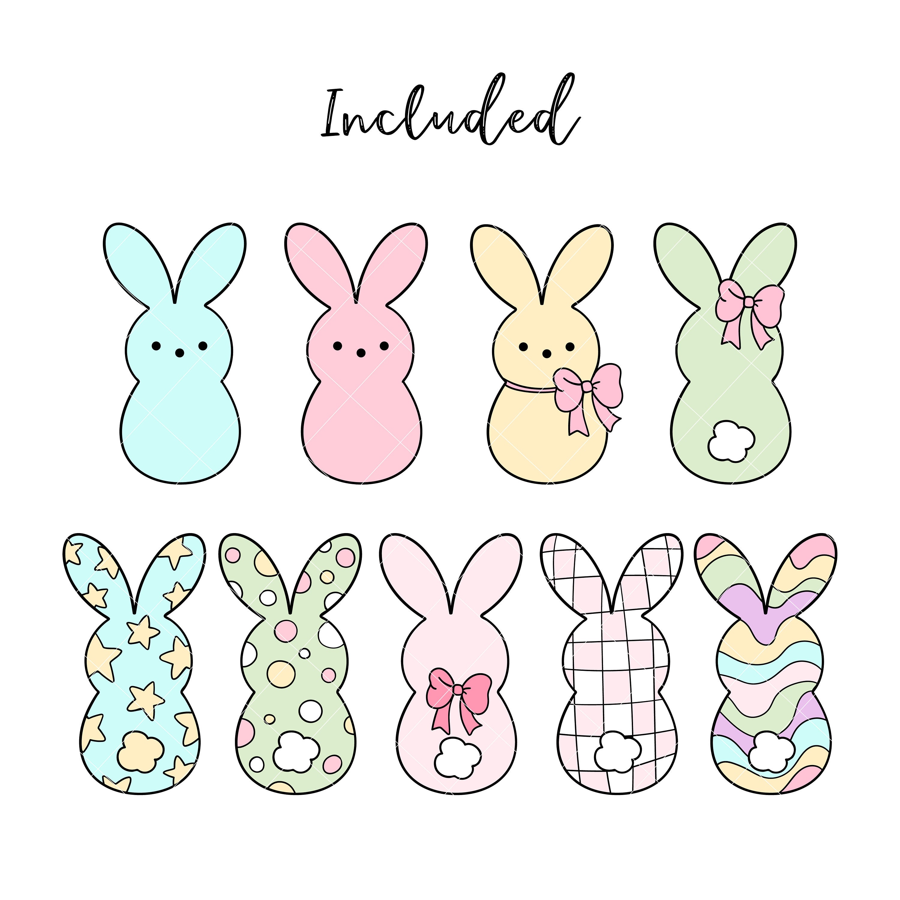Easter Bunny Clipart Bunny Peeps Png Groovy Retro Bunny Clipart ...