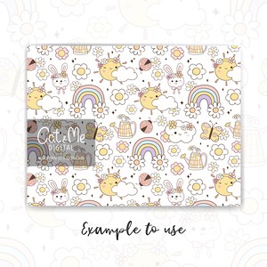 Groovy Spring Seamless Pattern Doodle Spring Seamless Spring Flower ...