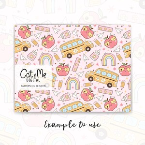 Retro Back to School Seamless Groovy Teacher Pattern School Kids ...