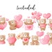 Little Bear Valentine Clipart Bear Clipart Heart Clipart Valentine's ...