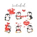Penguin Valentine Clipart Valentine Clipart Penguin Clipart - Etsy