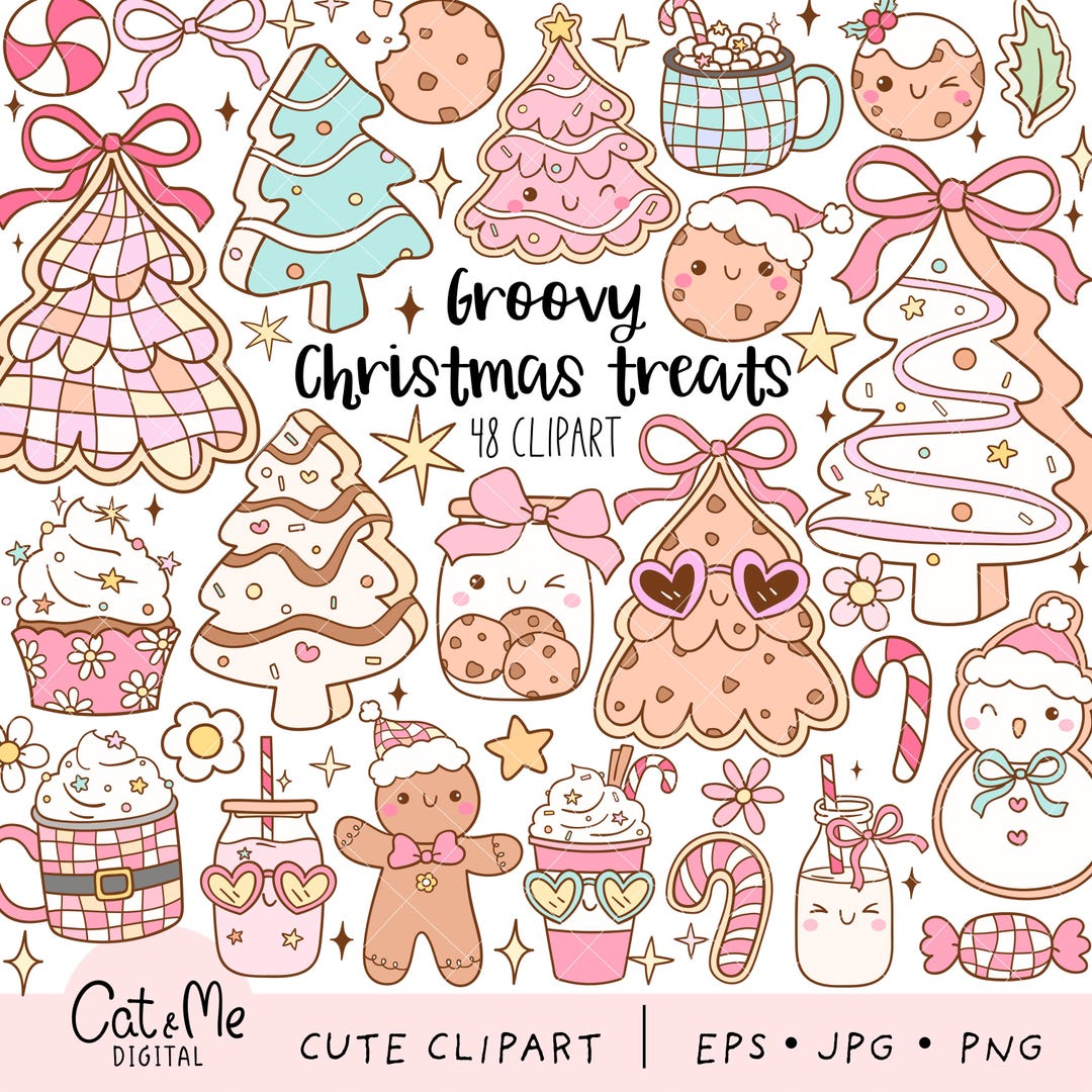 Groovy Christmas Treats Clipart Coquette Christmas Bow Png Pastel ...