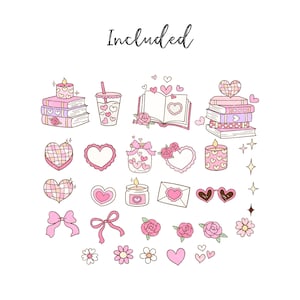 Valentine Bookish Clipart Groovy Bookish Png Cozy Readers Png Cozy ...