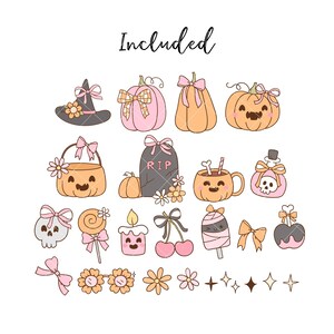 Girly Groovy Halloween Clipart Coquette Halloween Png Pink Bow Png ...
